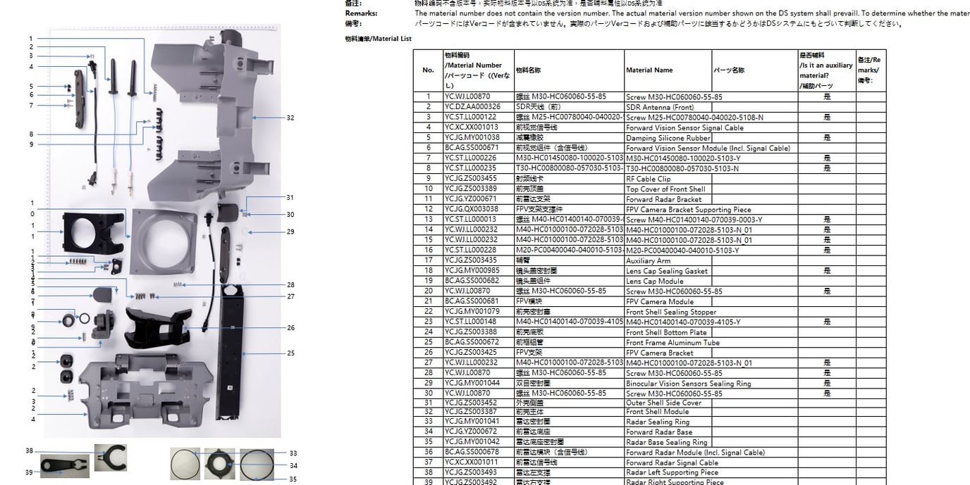 T50 Parts Diagram